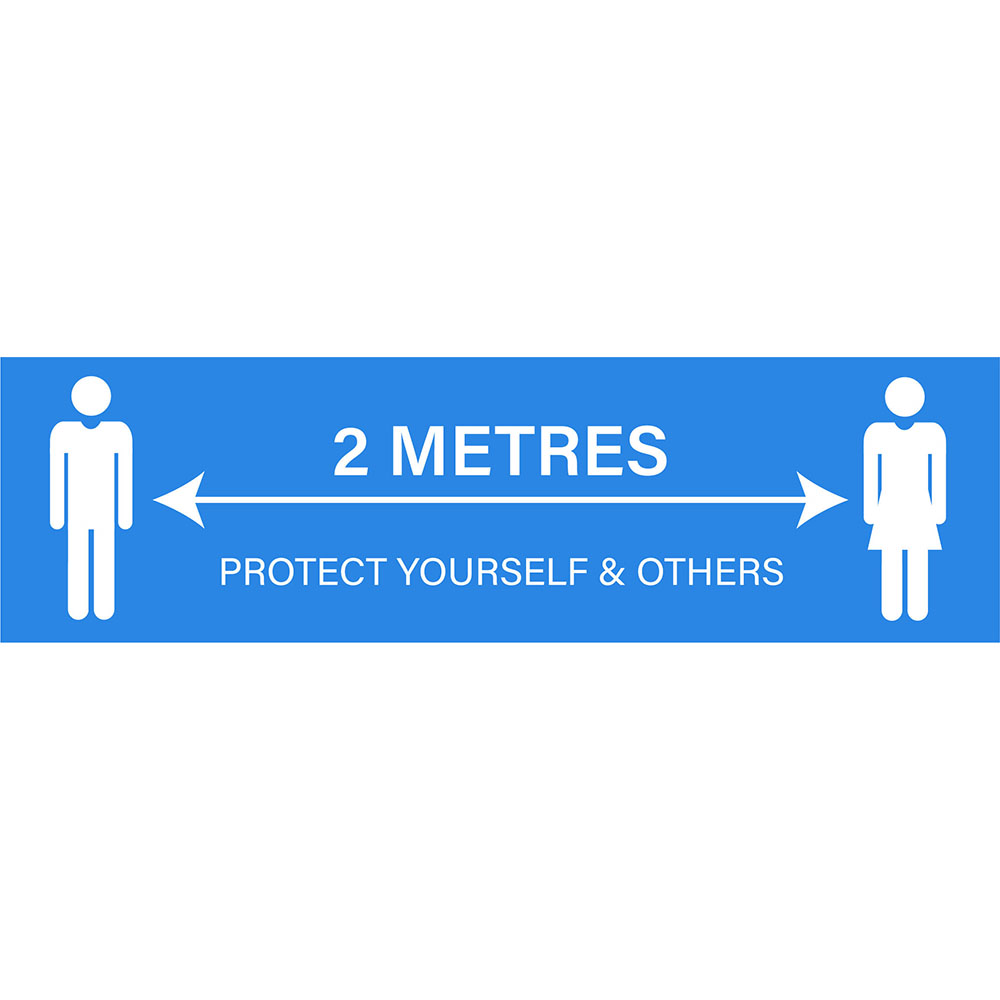 Social Distancing Floor Sticker | Rectangular - 2 Meters Apart v3 ...