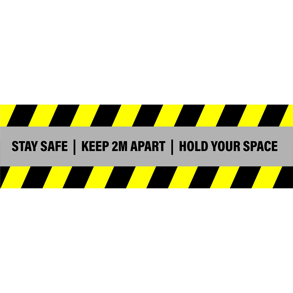 Social Distancing Floor Sticker | Rectangular - Stay Safe V1 - Biofree.com